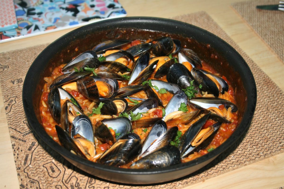 Mussels with orzo and ‘nduja – Full As An Egg
