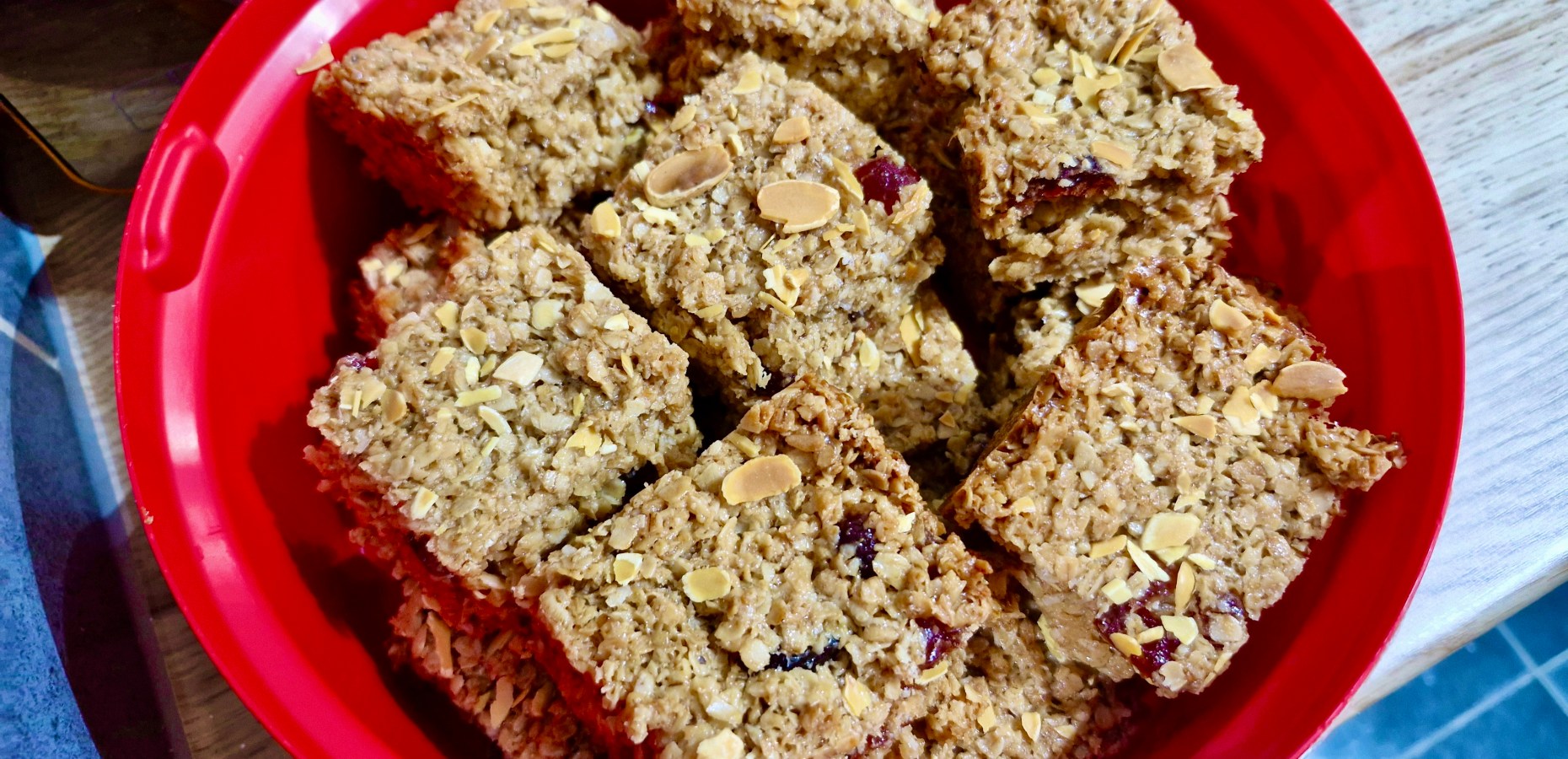 Cherry Bakewell Flapjacks – Full As An Egg